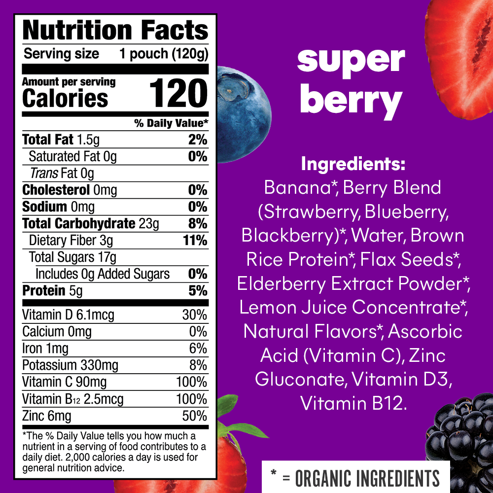 Super Berry, Superfood Smoothie + Immune Support | NOKA
